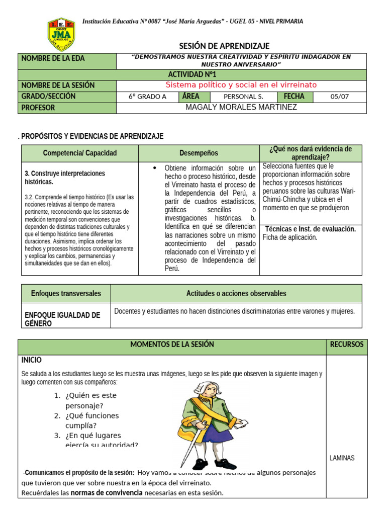Sesion de Personal Social 05 de Agosto | PDF Sesion de Personal Social 05 de Agosto | PDF