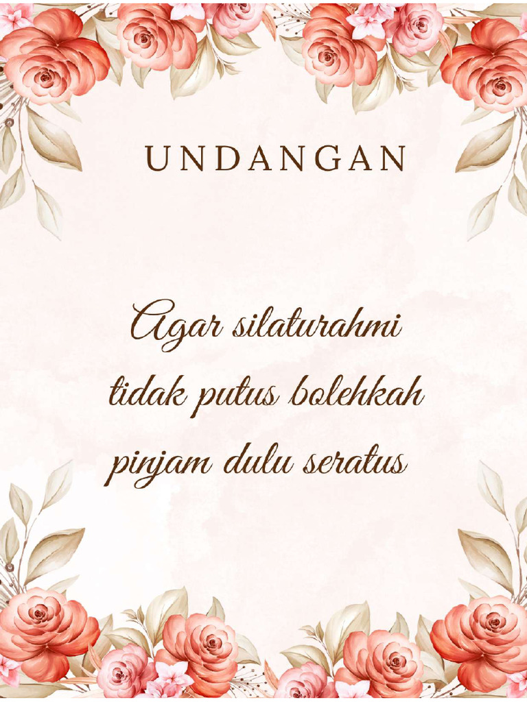 UNDANGAN lAMARAN | PDF