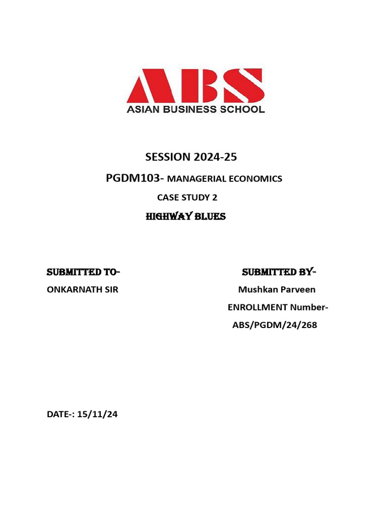 Case Study 2 Managerial Economics | PDF | Economics | Elasticity ...