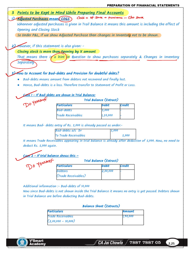 Preparation of Fin. Statements Final | PDF | Income Statement | Dividend