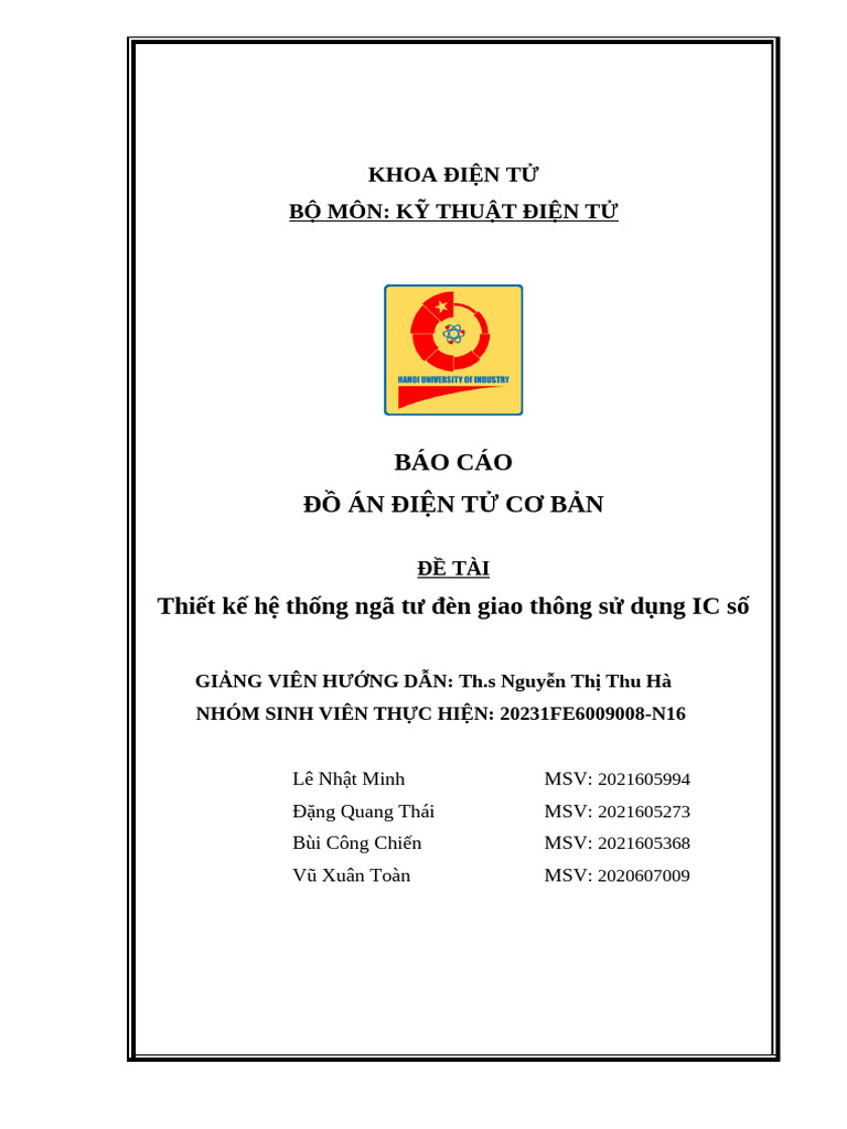 Baocao DA - DTCB - Nhom16 | PDF