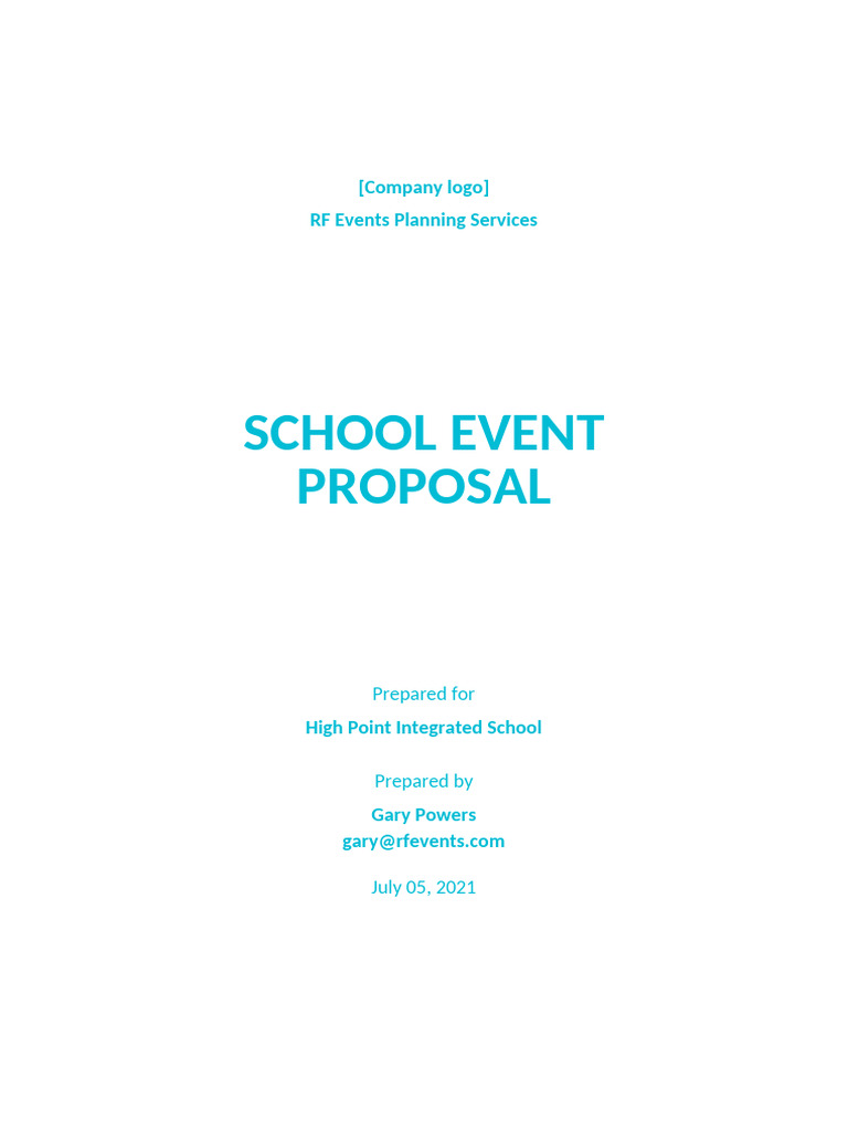 School Event Proposal for Homecoming | PDF