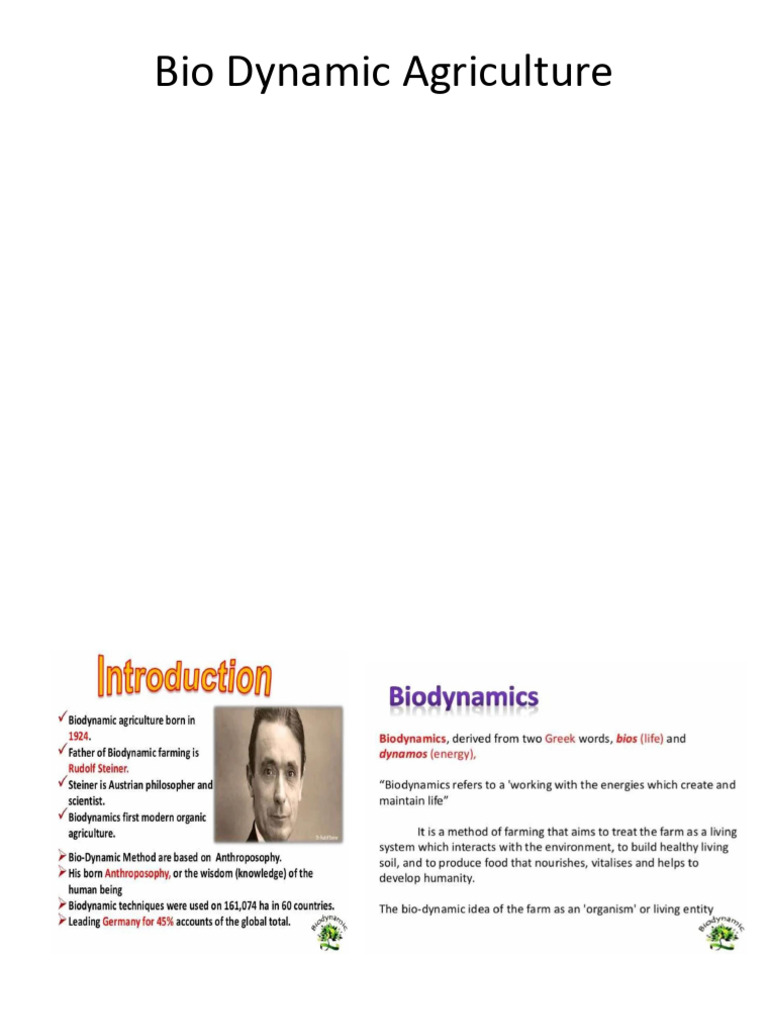 bio dynamic agri | PDF