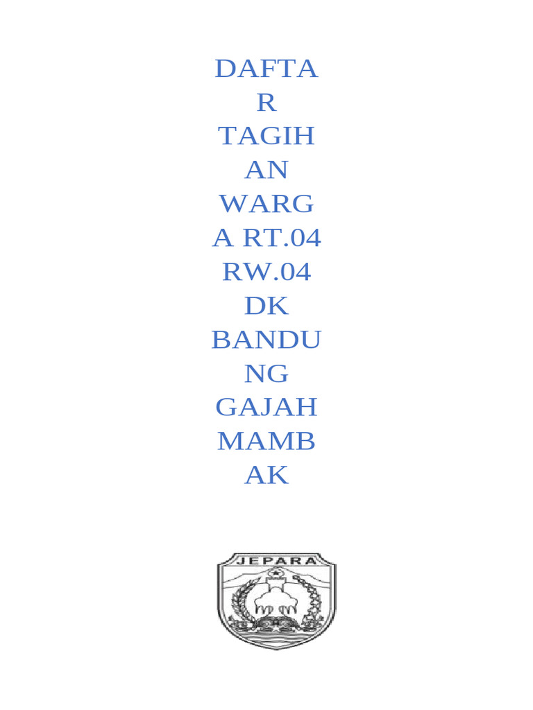 Warga RT.04 RW.04 Tagihan Info | PDF