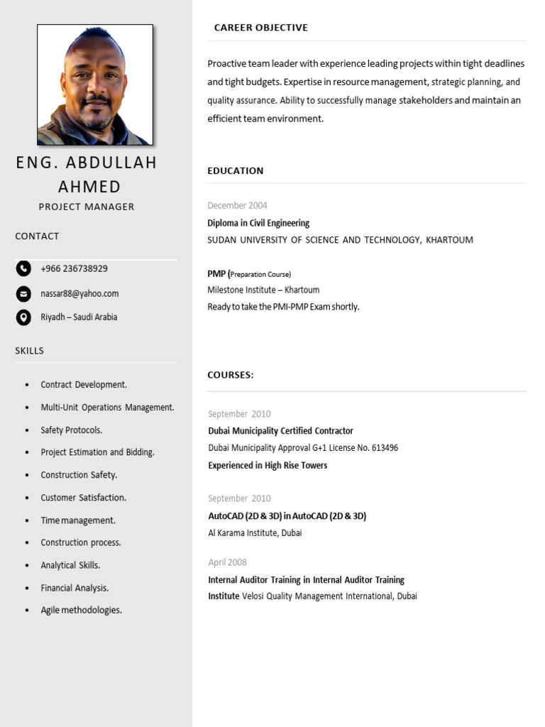 Abdullah Ahmed CV Mar 2024 KSA | PDF | Regulatory Compliance | Dubai