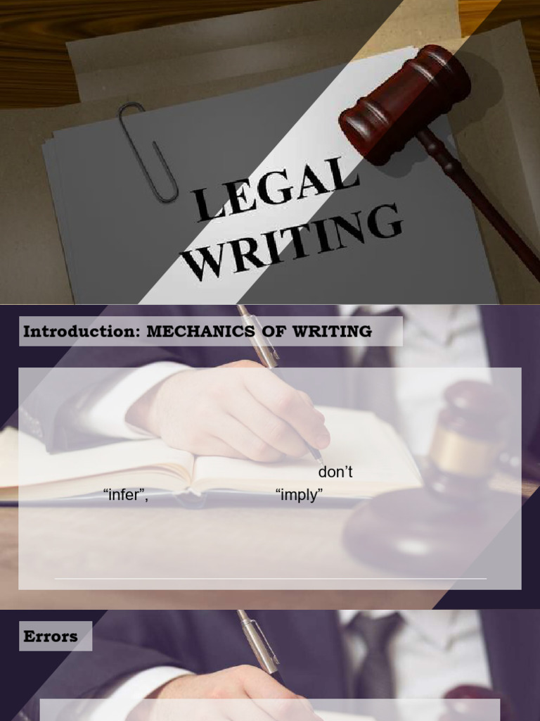 Legal Writing | PDF | Argument | Reason
