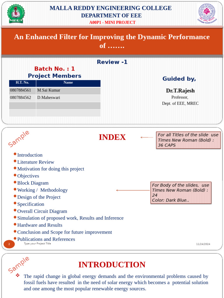 Mini & Major Project Template | PDF | Rectifier | Power Supply