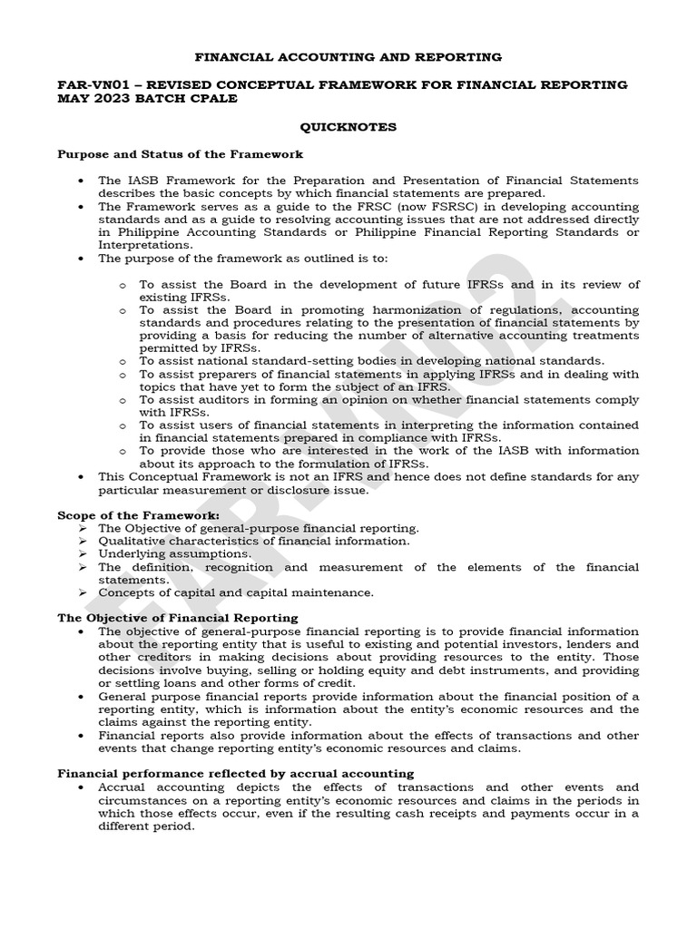 Far Vn02 the Revised Conceptual Framework for Financial Reporting | PDF ... Far Vn02 the Revised Conceptual Framework for Financial Reporting | PDF ...