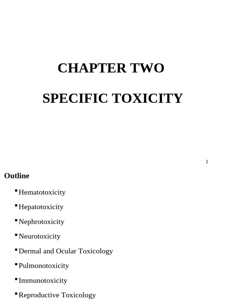 Chapter 2 (Specific Toxicity) | PDF | Red Blood Cell | Anemia