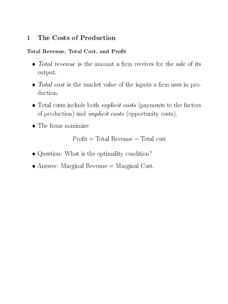 Lect 11 | PDF | Average Cost | Marginal Cost