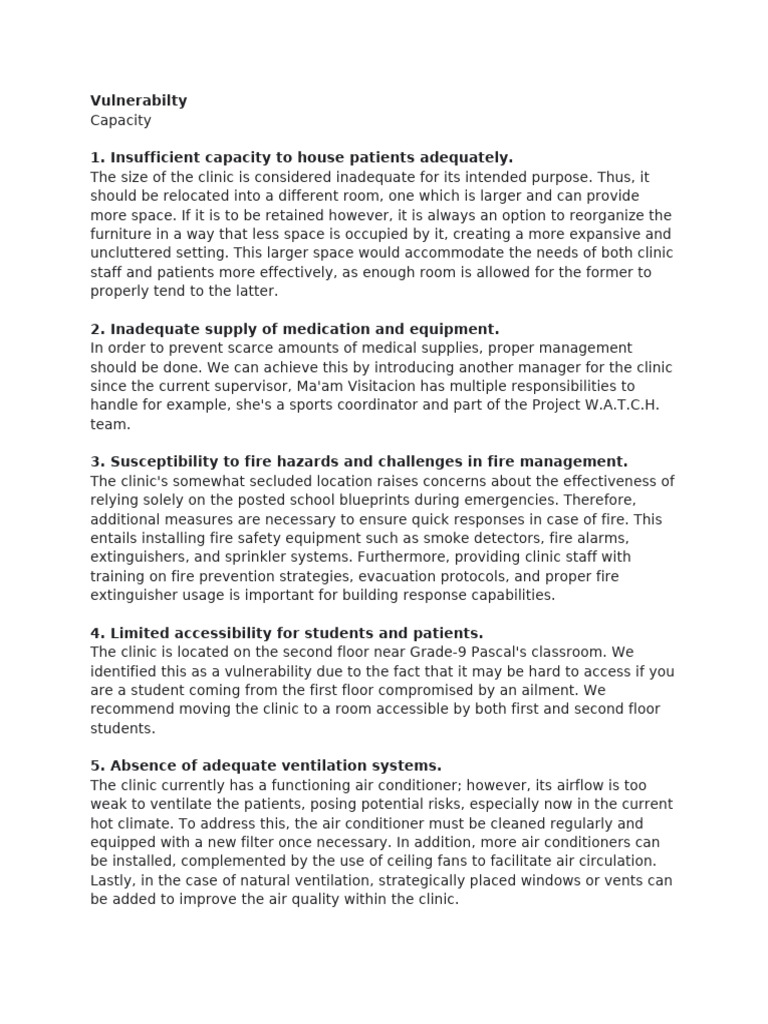 DRRR Vulnerability Capacity | PDF | Fire Safety | Ventilation (Architecture)