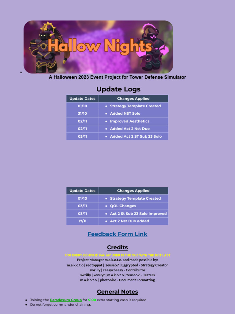 Halloween 2023 Tower Defense Strategies | PDF | History