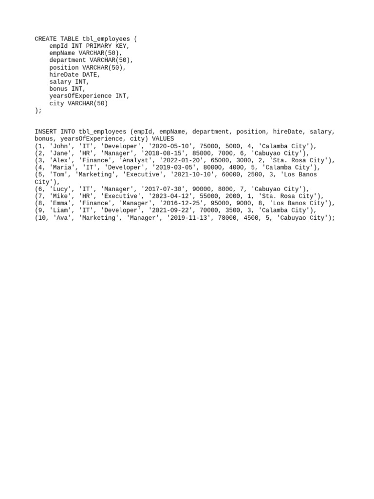 TBL Employees | PDF | Business | Computers