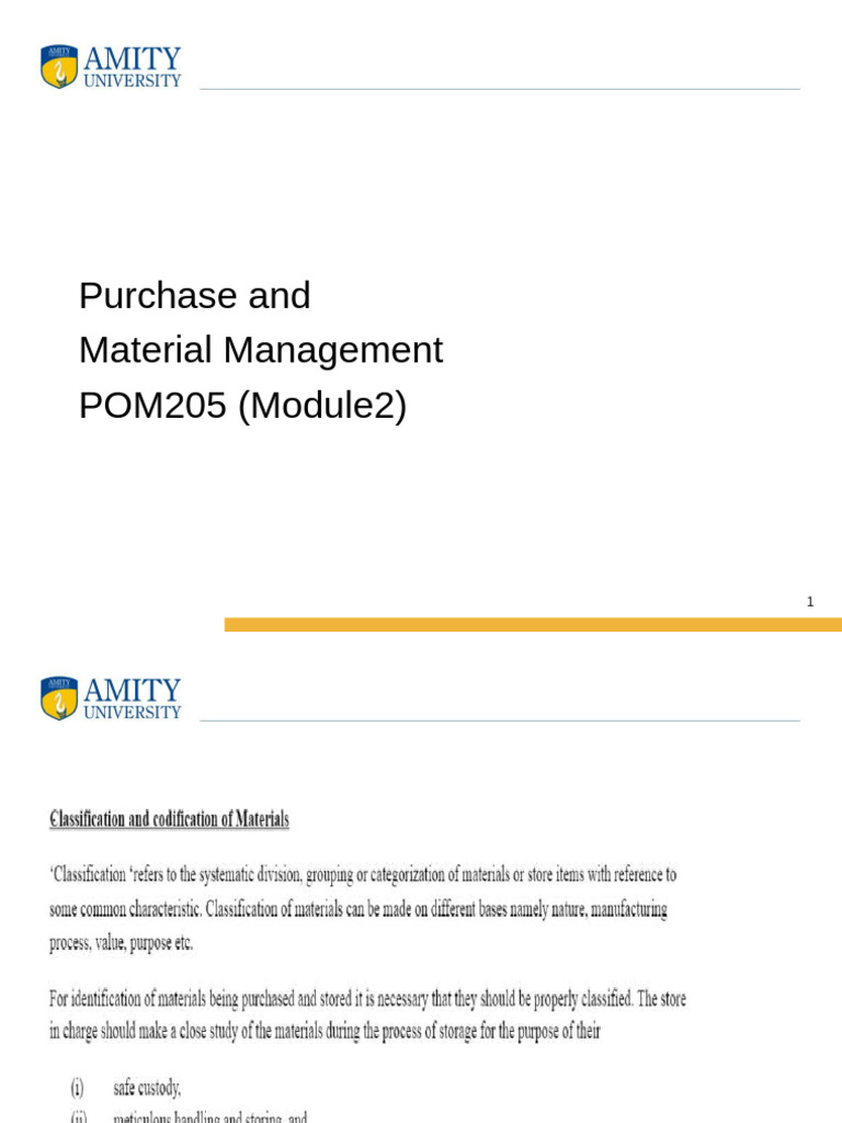 Module 2 Codification Purchase and Material MGT | PDF | Screw | Procurement