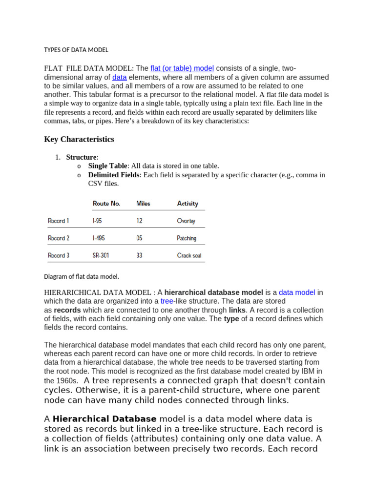 Types of Data Model - 073243 | PDF | Relational Database | Relational Model