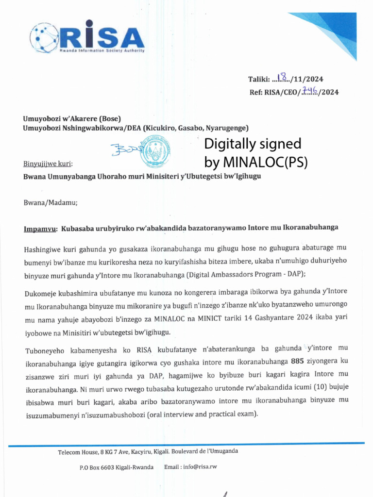 All DST CEO746 RISA | PDF