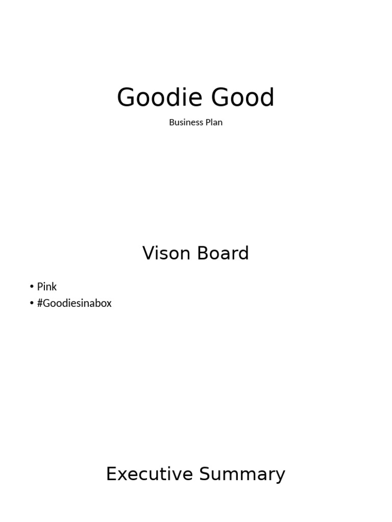 Goodie Good | PDF