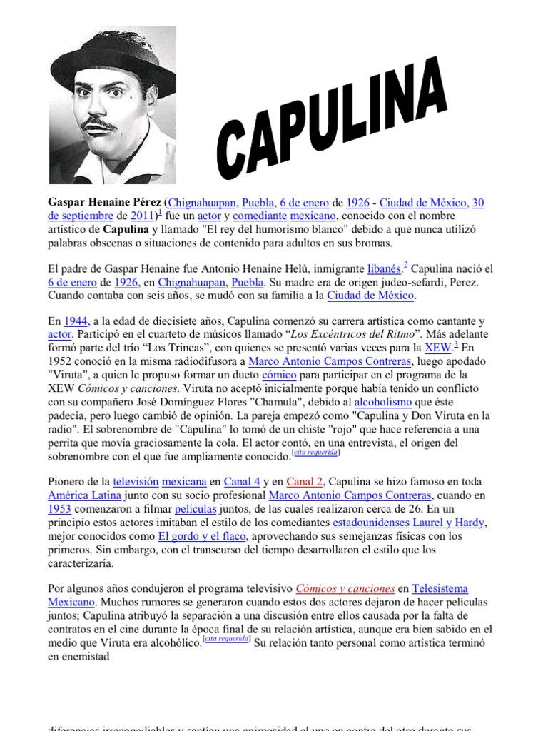 Biografia Capulina | PDF