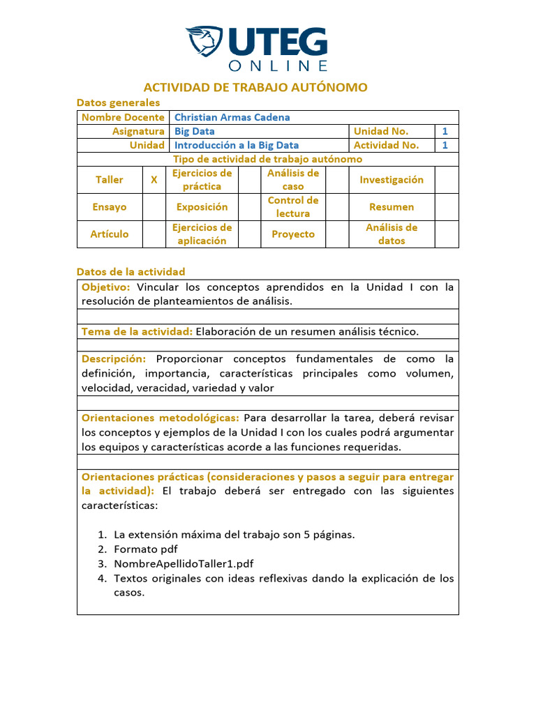 Big Data 3Vs | PDF | Apache Hadoop | Escalabilidad