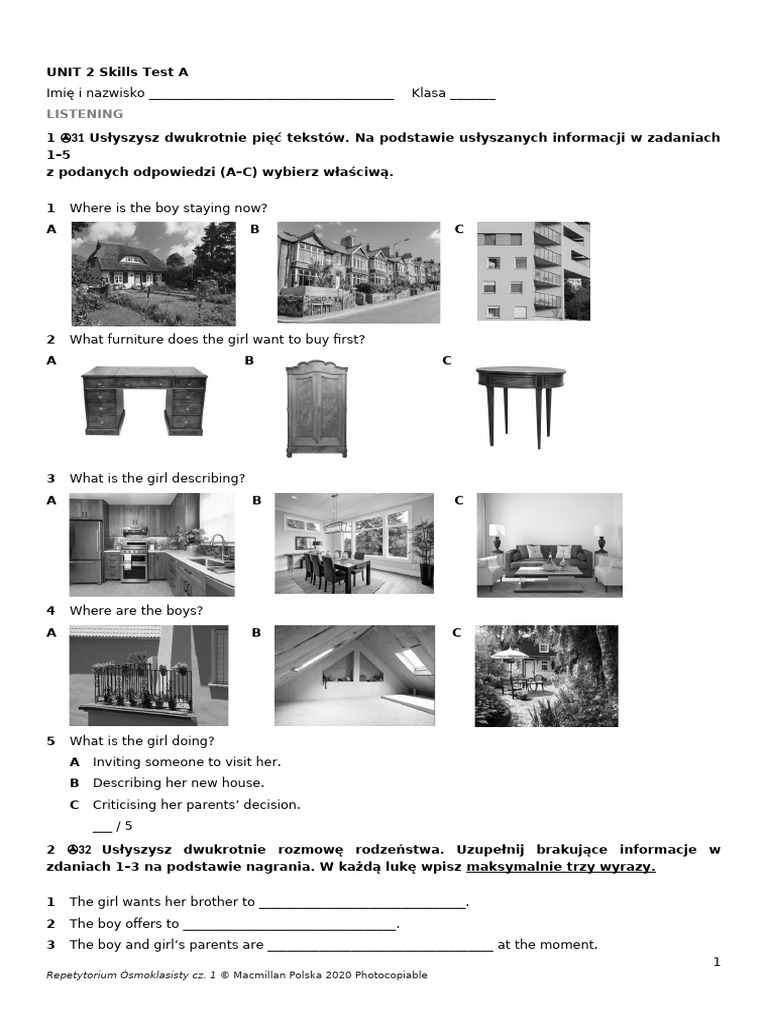 Unit 2 Skills Test A | PDF