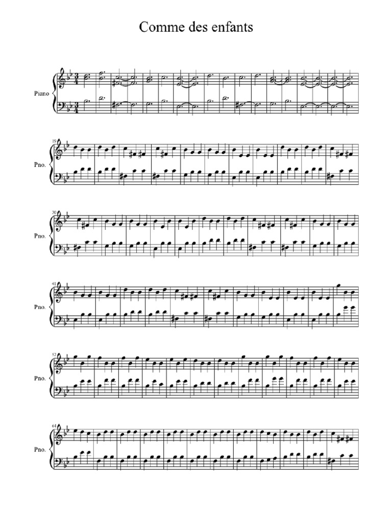 Comme Des Enfants (Coeur de Pirate) | PDF