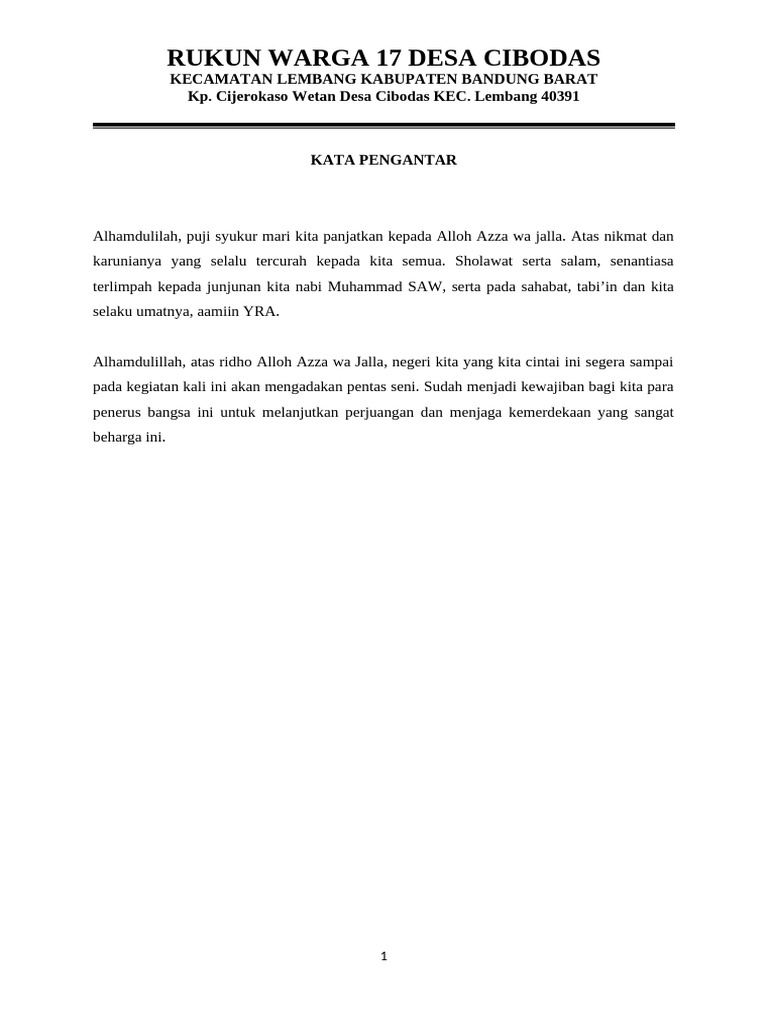 Proposal KKN X Katar 17 | PDF | Perjalanan