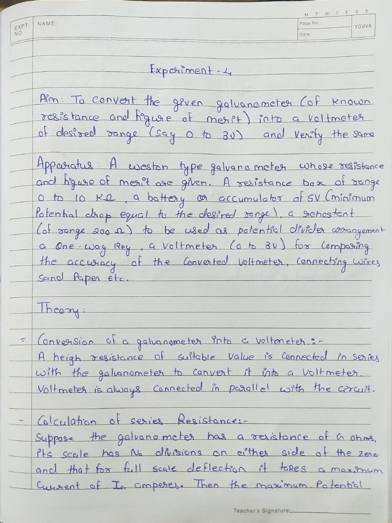 Physics Experiment-4 | PDF | Electrical Engineering | Electricity
