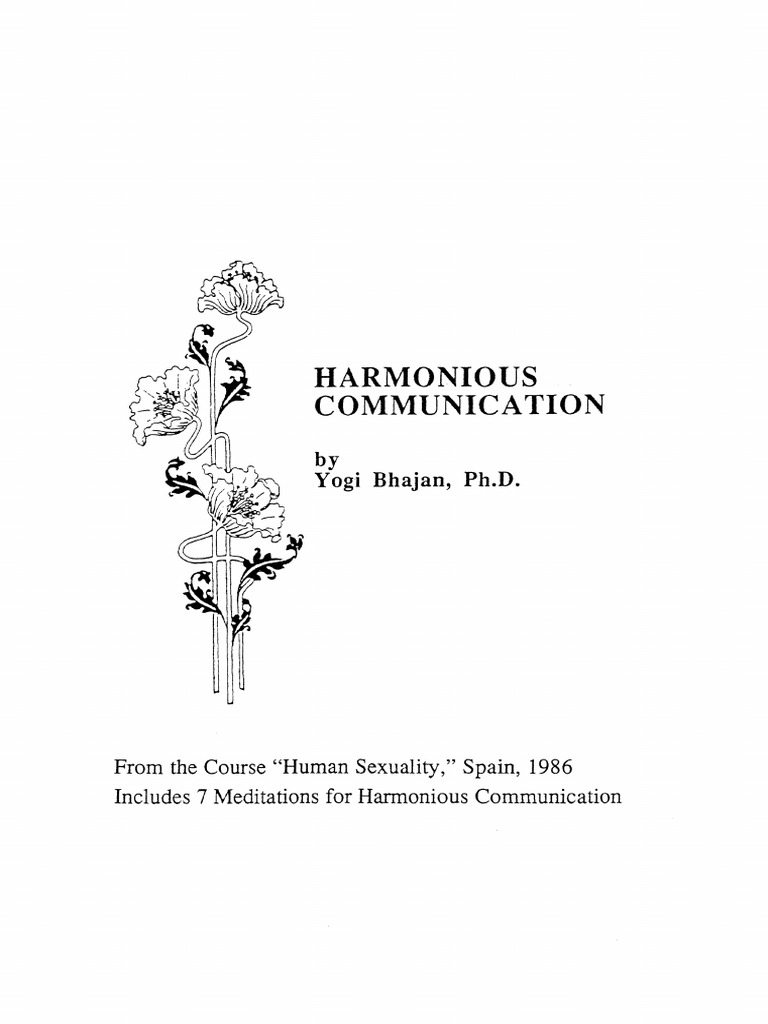 Harmonious Communication Manual | PDF | Communication | Love