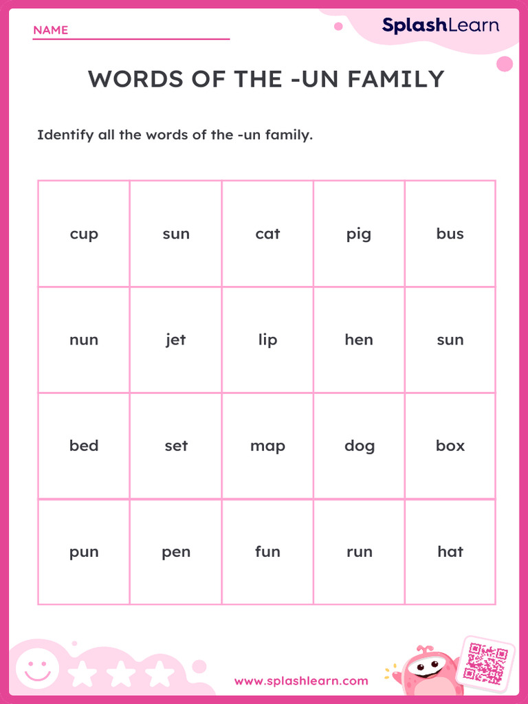 Words of The - Un Family - Worksheet | PDF