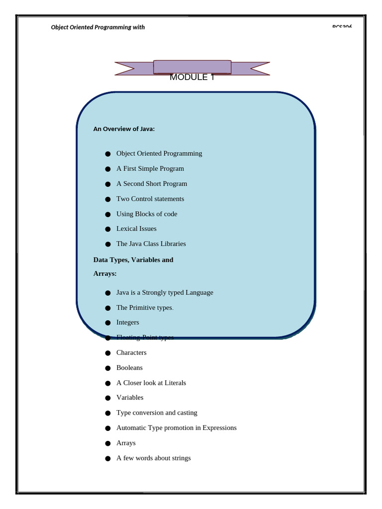 BCS306A Module 1 | PDF | Data Type | Scope (Computer Science)