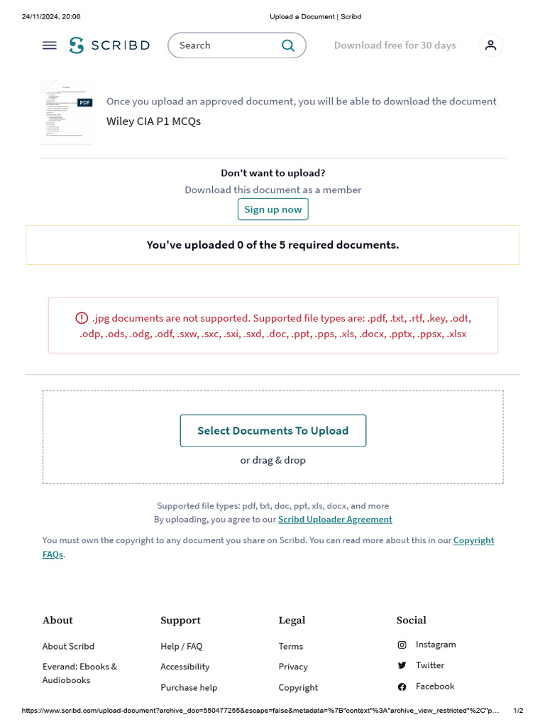 Upload A Document - Scribd | PDF | Scribd | Software