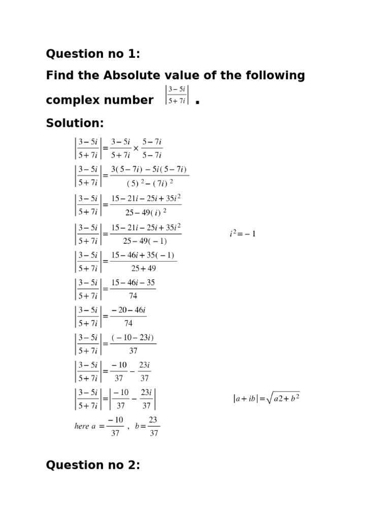 Advanced Math Problem Solutions | PDF | Computers