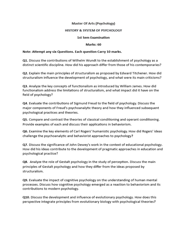 History & System of Psychology | PDF