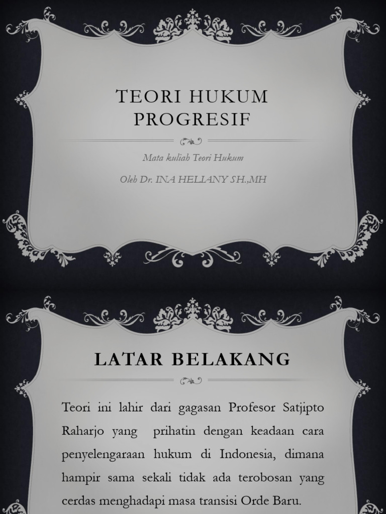 Teori Hukum Progresif untuk Kesejahteraan | PDF