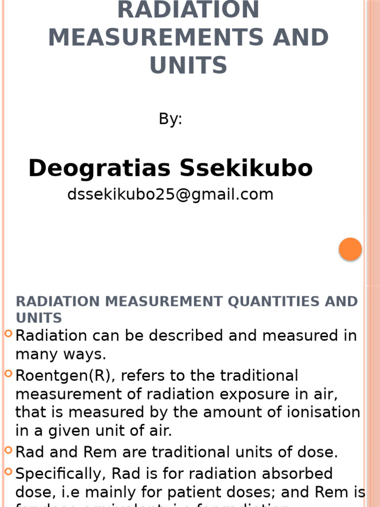 Units of Radiation | PDF | Absorbed Dose | Ionizing Radiation