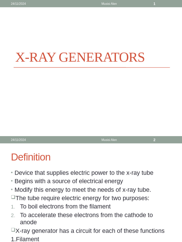X-Ray Generators 101318 | PDF | Rectifier | Vacuum Tube