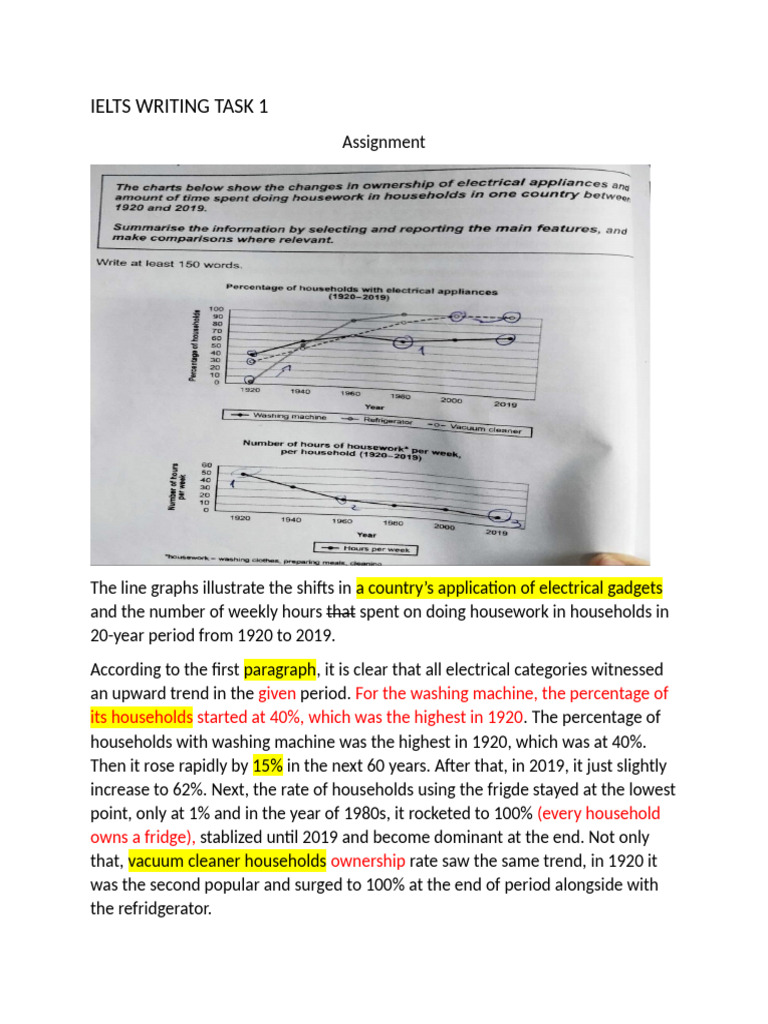 Ielts Writing Task 1 | PDF