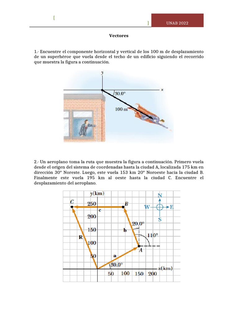 Ejercicios Adicionales Vectores | PDF | Vector Euclidiano | Mecanica clasica
