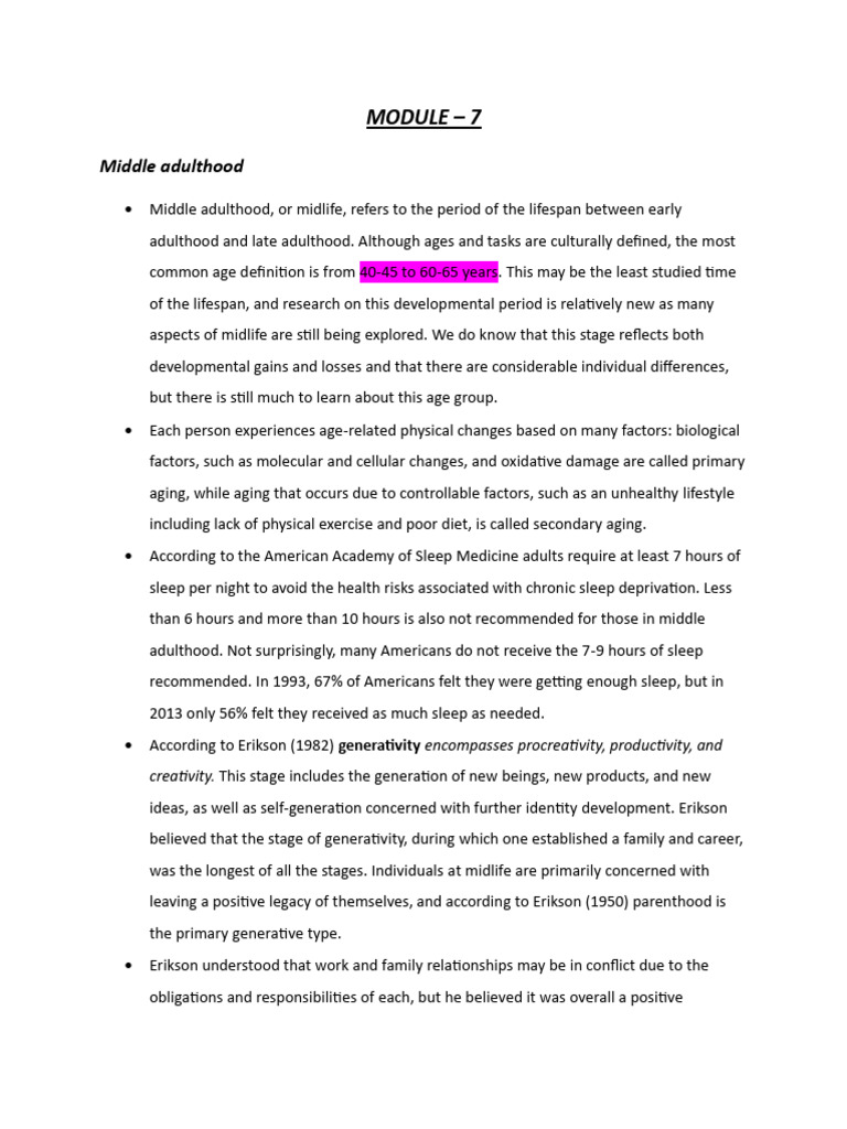 Module 7 Problem Behaviour | PDF | Menopause | Intelligence