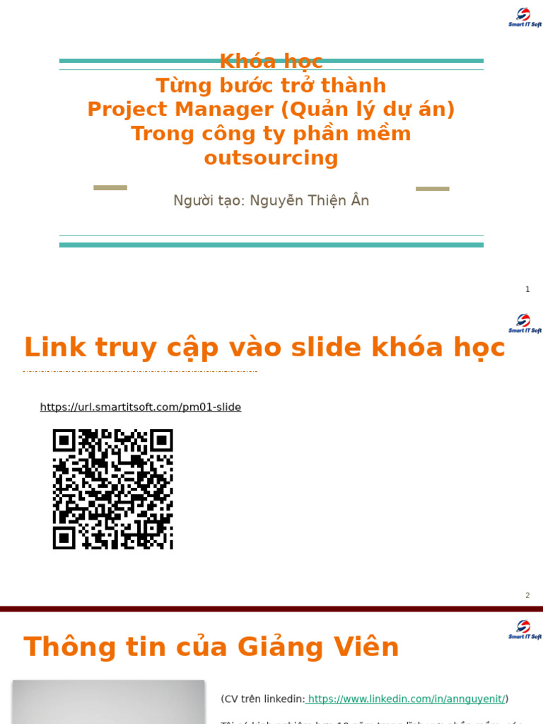 Từng bước trở thành Project Manager (PM) trong công ty phần mềm outsourcing - PM01 | PDF