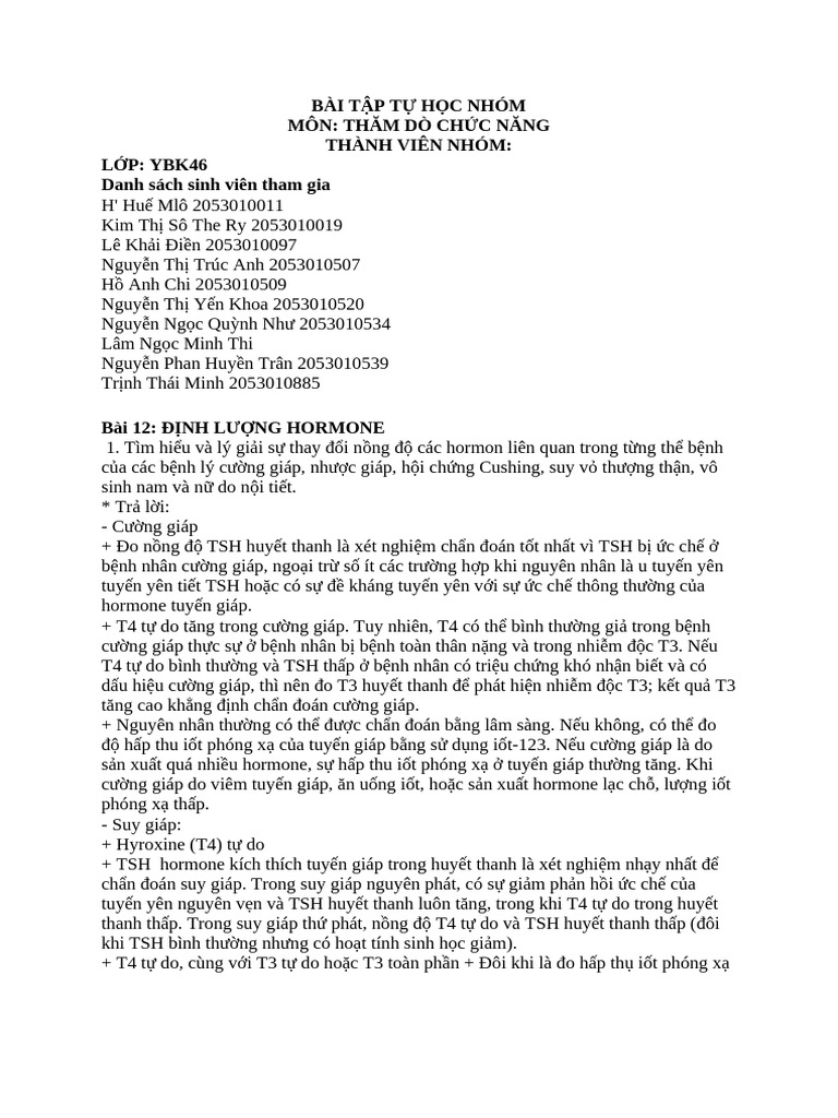 Bài 12 BTTH Nhóm | PDF