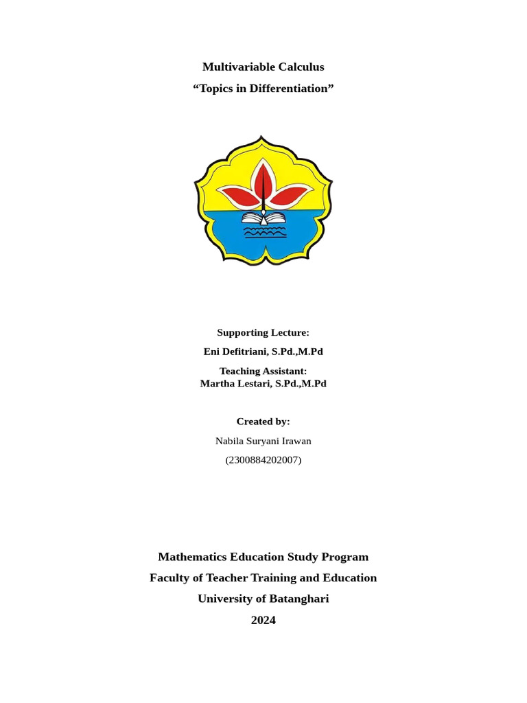 Multivariable Calculus CAPTER 3 | PDF | Function (Mathematics) | Trigonometric Functions