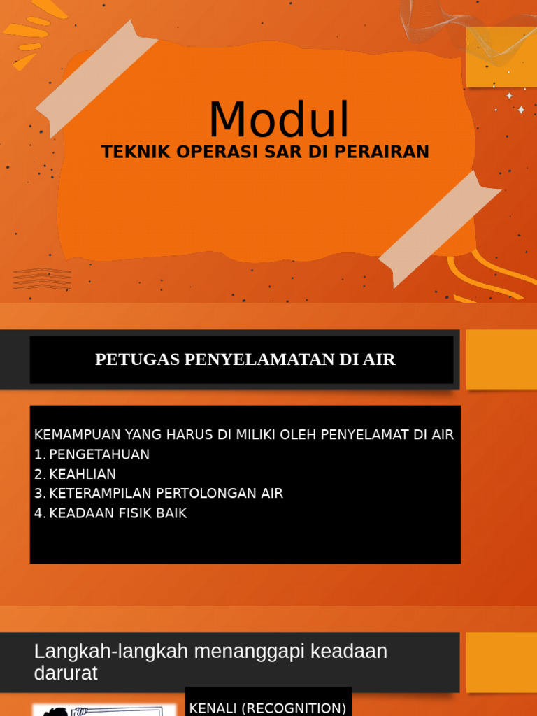 E-Modul Teknik Ops Sar Di Perairan | PDF