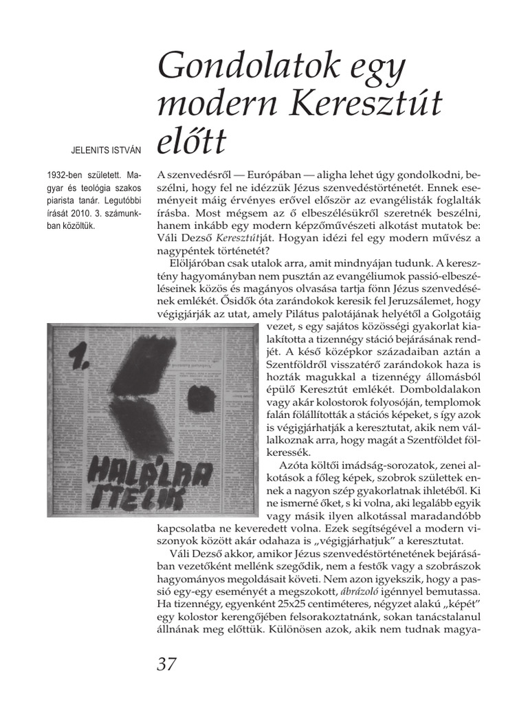 Váli Dezső - Vigilia 2012 - 1 - Jelenits István | PDF