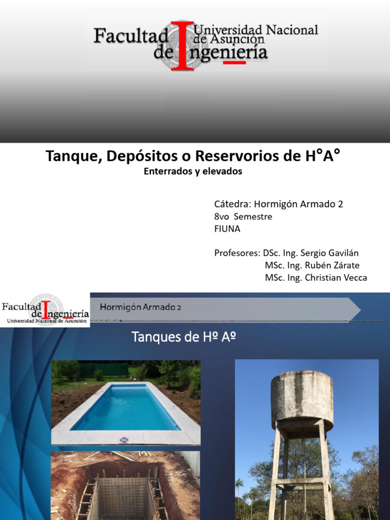 Diseño y Construcción de Tanques de H°A° | PDF | Concreto reforzado ...