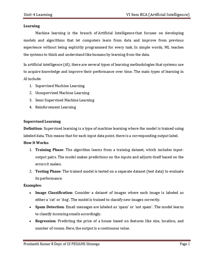 UNIT 4_ AIA | PDF | Support Vector Machine | Artificial Neural Network