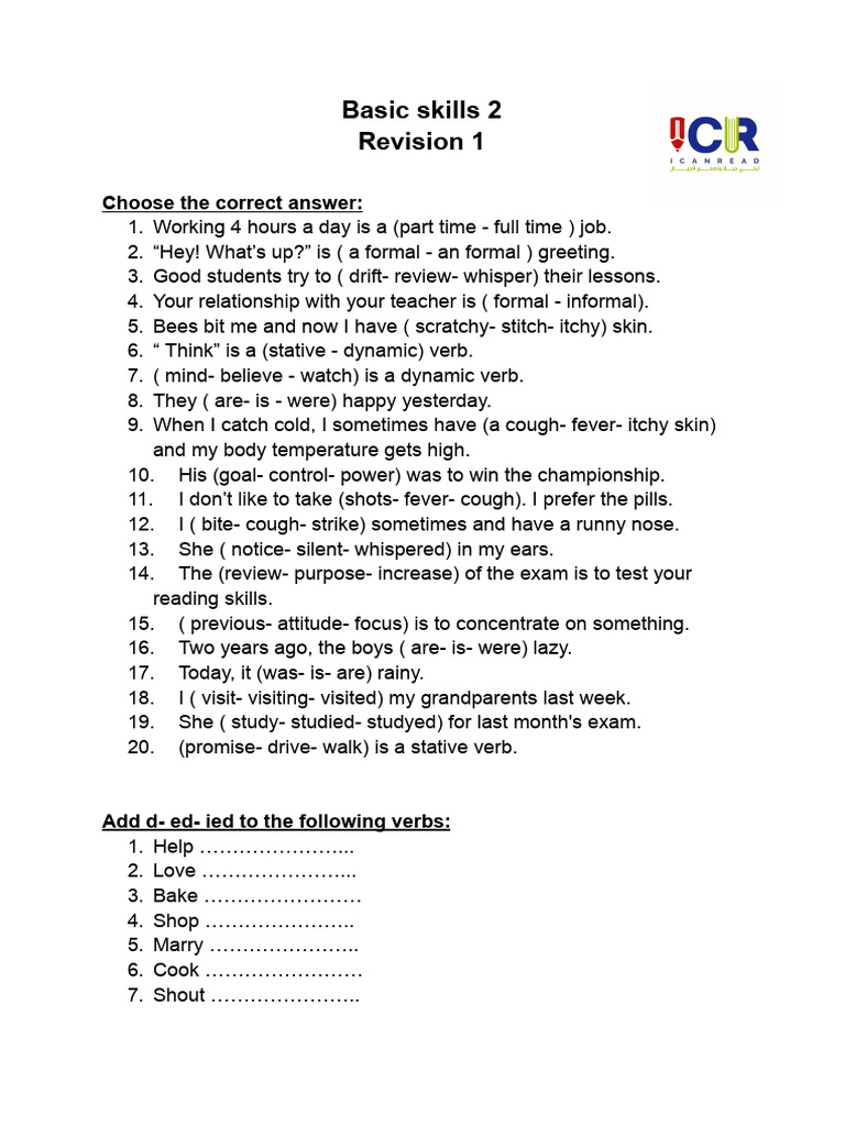 Basic Skills 2 | PDF | Career & Growth | Self-Improvement