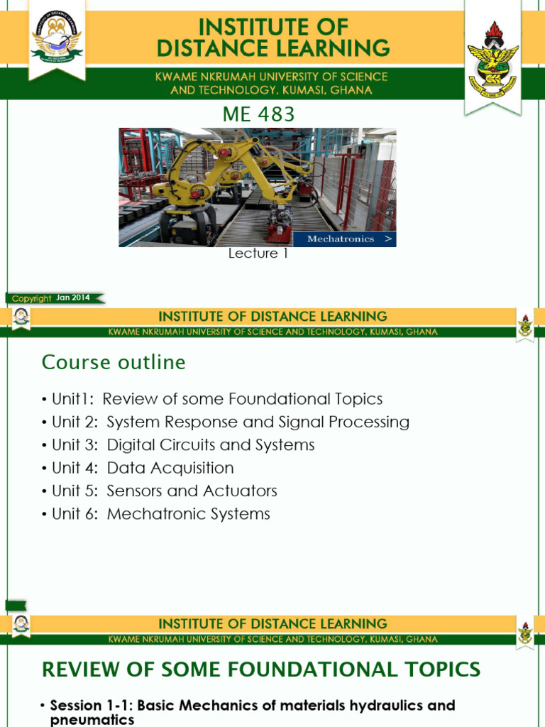 ME 483 Course Outline & Basics | PDF | Inductor | Electrical Network