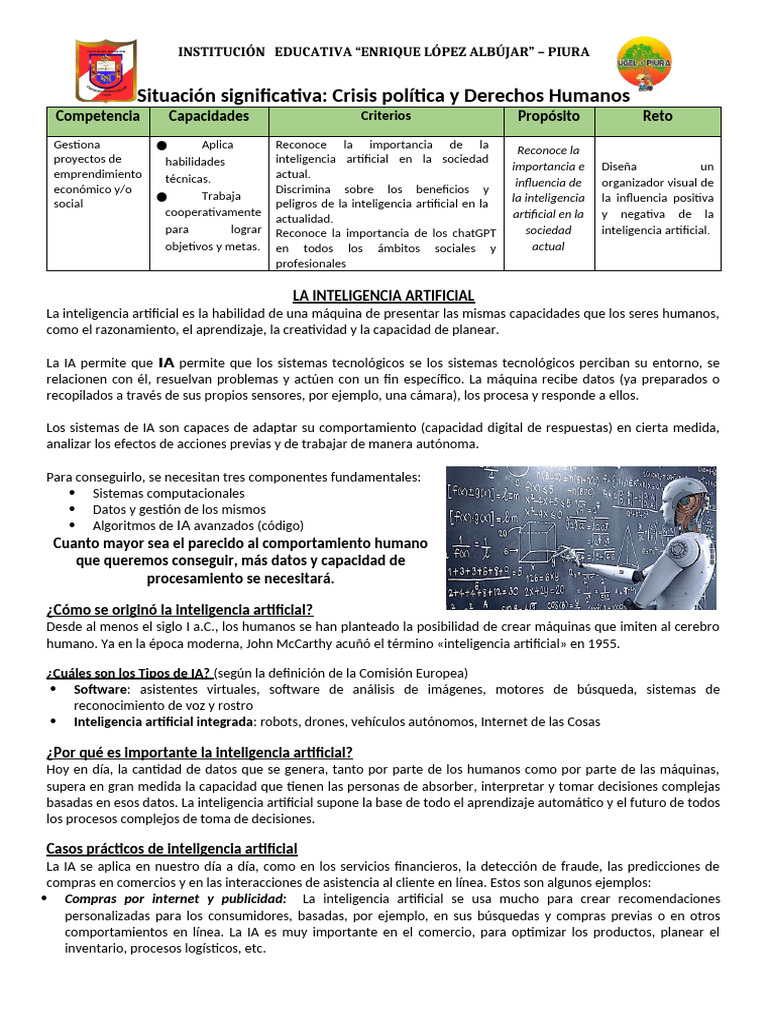 Nota Técnica 3 Bim 2 | PDF | Inteligencia artificial | Inteligencia (IA) y semántica