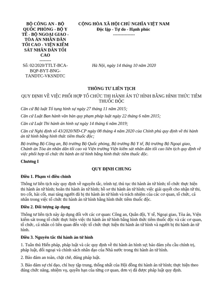 02 - 2020 - TTLT Bca BQP Byt BNG Tandtc VKSNDTC - 456834 | PDF